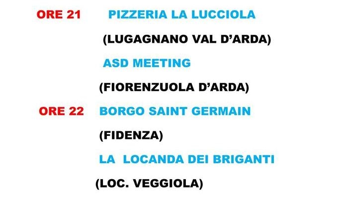 Alseno, stasera Semifinali 8° Memorial Claudio Rossetti